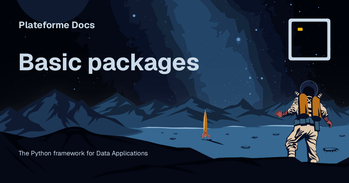 Basic packages - Plateforme Docs