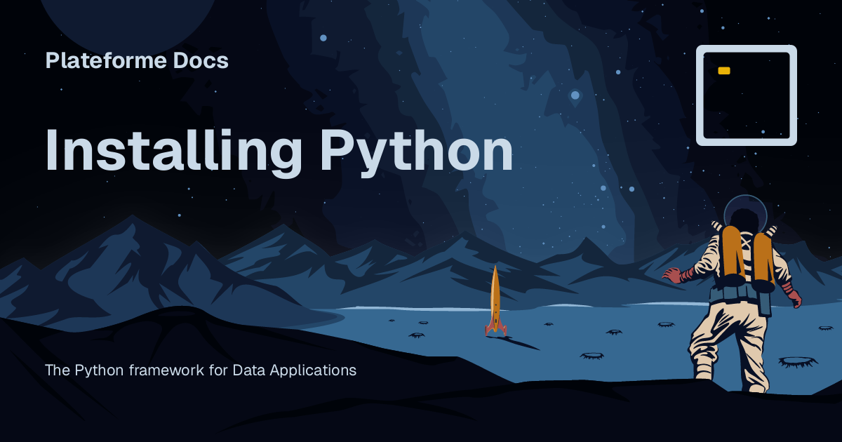 Installing Python - Plateforme Docs